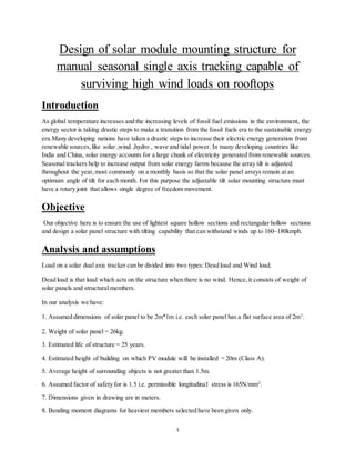 Design of manual solar tracking system wps | DOCX