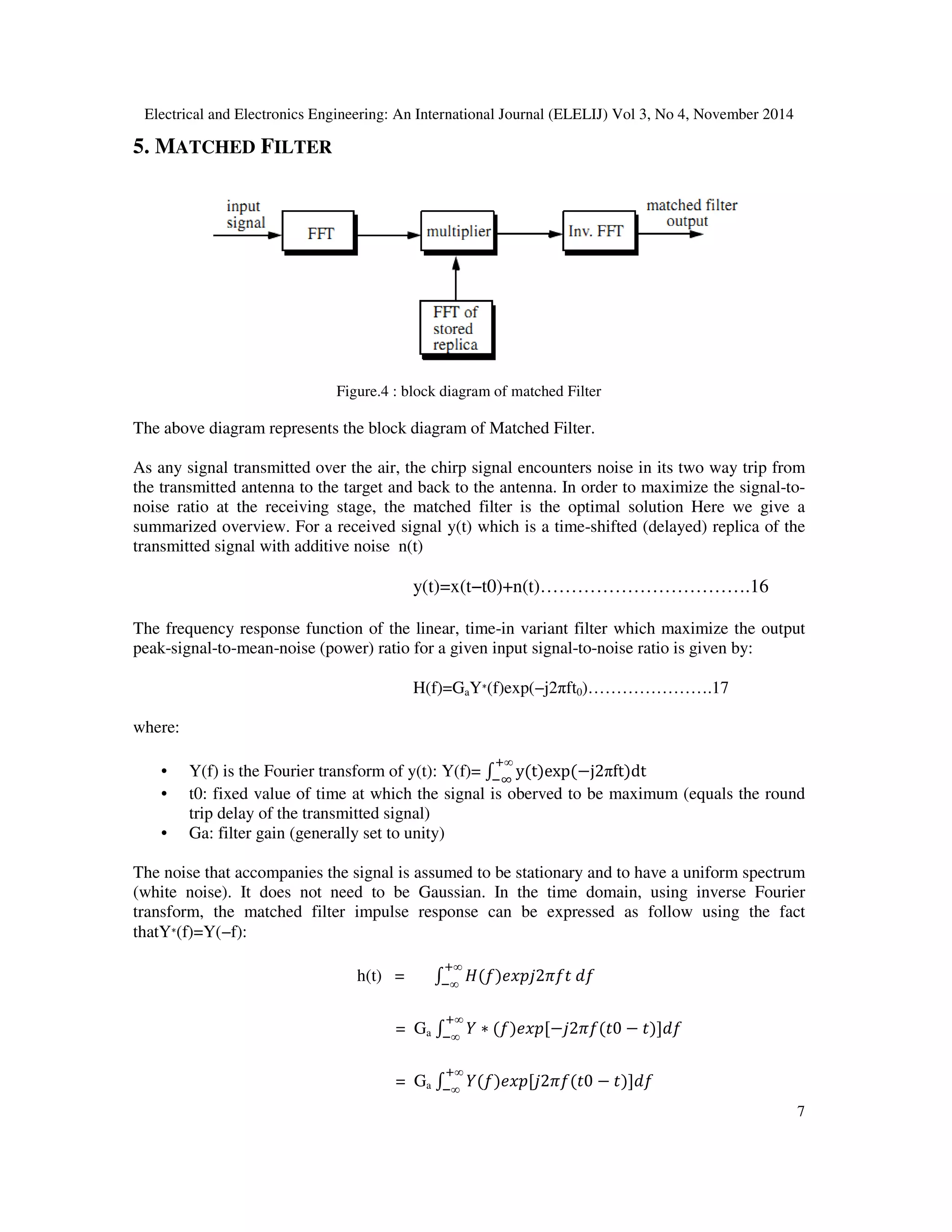 Design of matched filter for radar applications | PDF