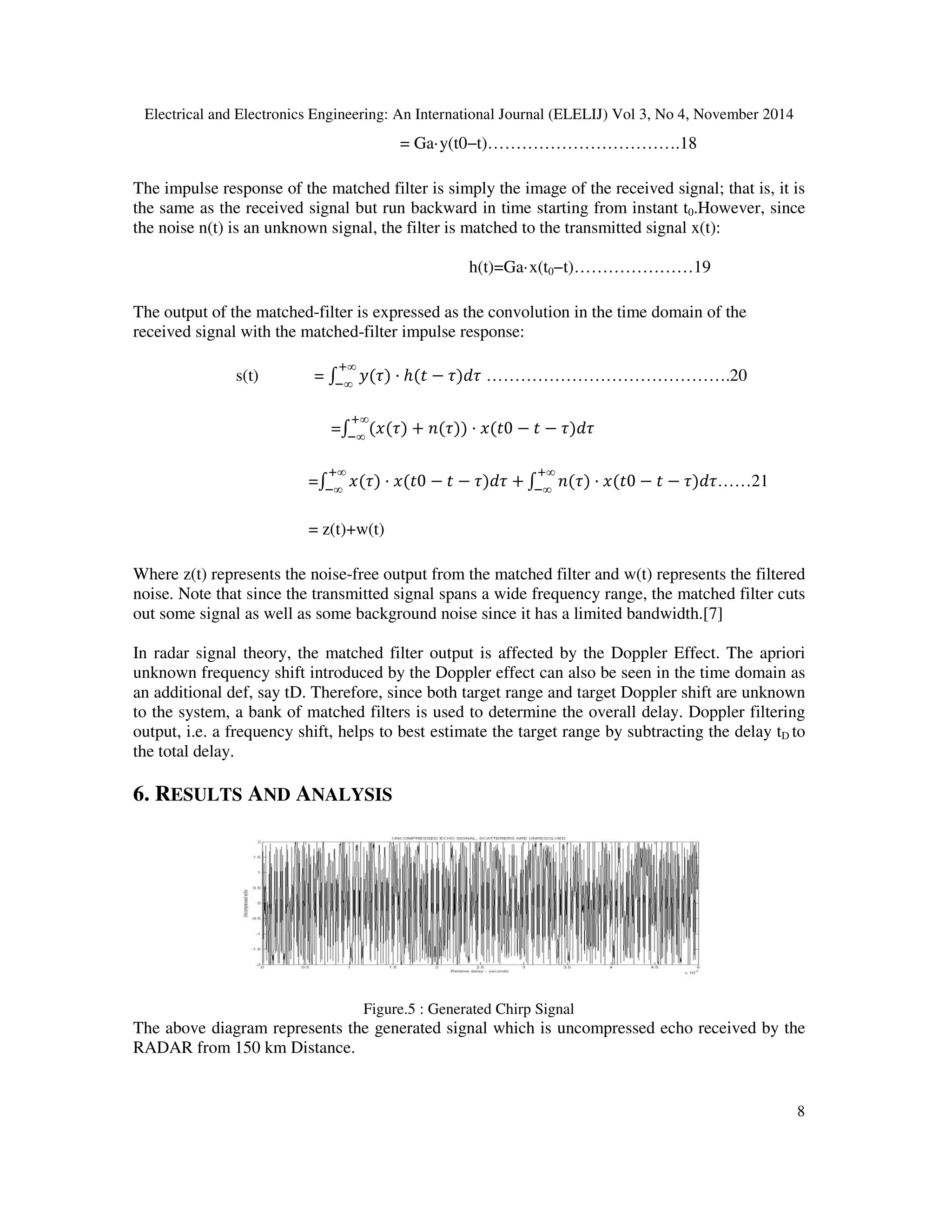 Design of matched filter for radar applications | PDF