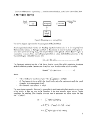 Design of matched filter for radar applications | PDF