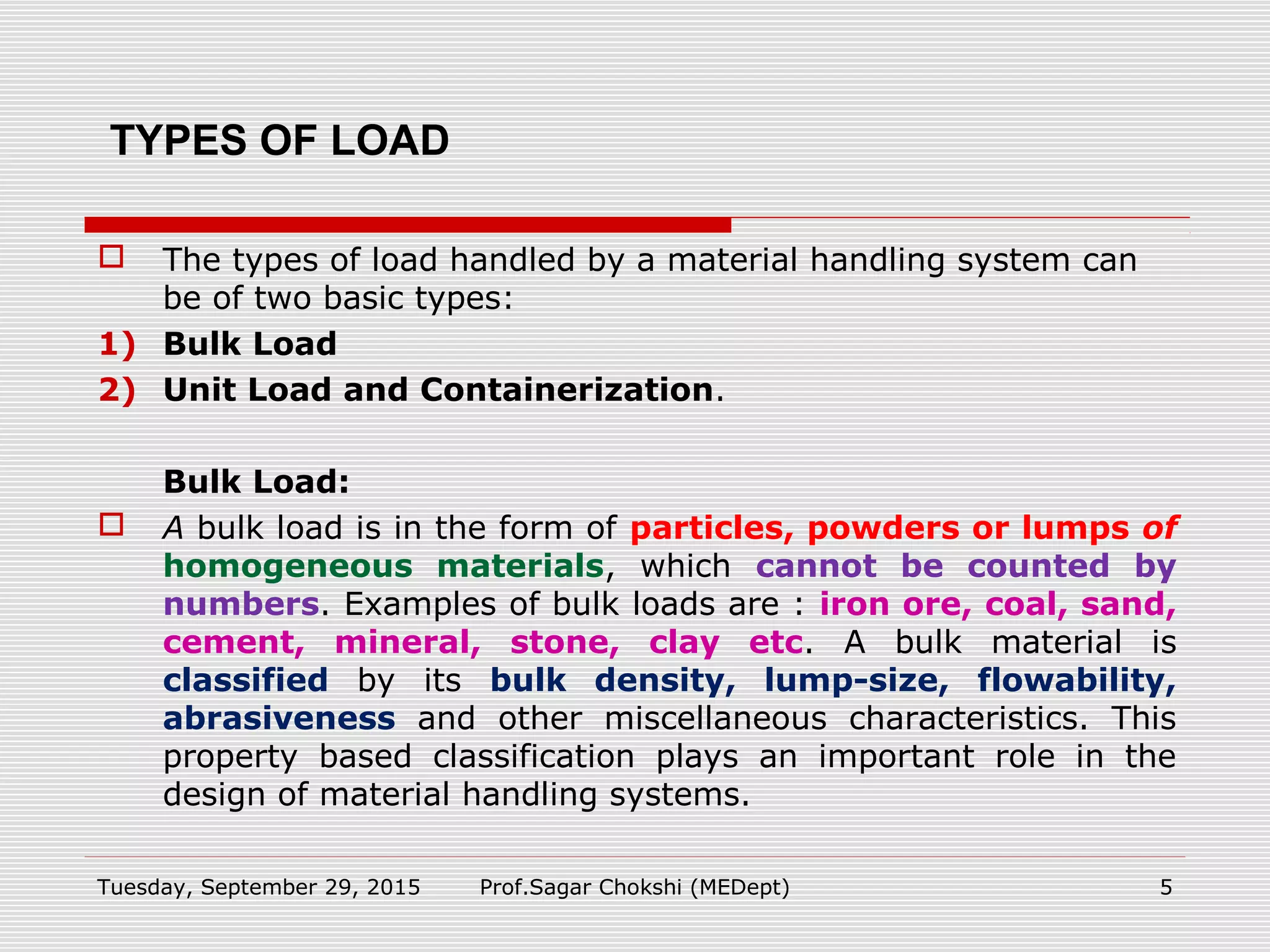 Design of material handeling equipment | PPT
