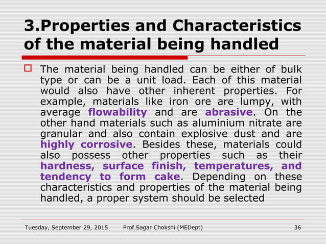 Design of material handeling equipment | PPT | Logistics and ...