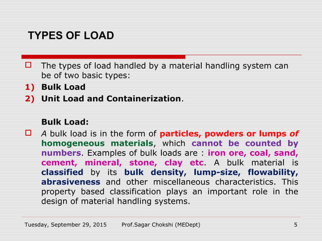 Design of material handeling equipment | PPT | Logistics and ...