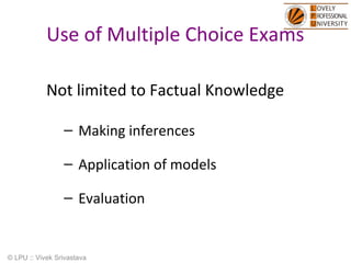 Design of multiple choice questions | PPT