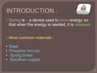 Design of mechanical spring | PPTX