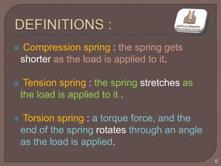 Design of mechanical spring | PPTX