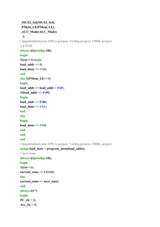 Design of microcontroller CPU.pdf | Programming Languages | Computing