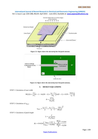 Design of Micro Strip Patch Antenna Array | PDF