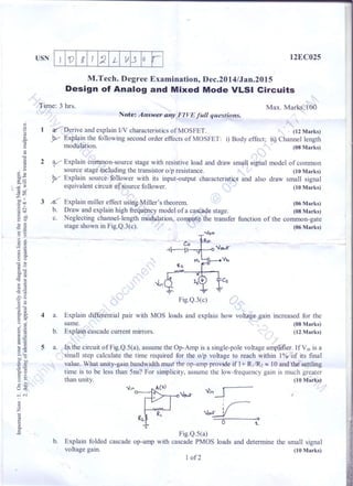 Design of mixed mode vlsi 214 15 | PDF