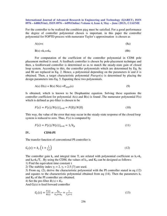 Design Of Multiloop Controller For Multivariable System Using