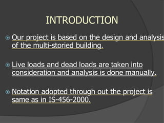 Design of multistorey building | PPTX