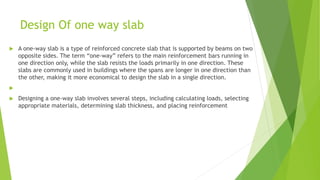 Design of one way slab.pptx | Physics | Science