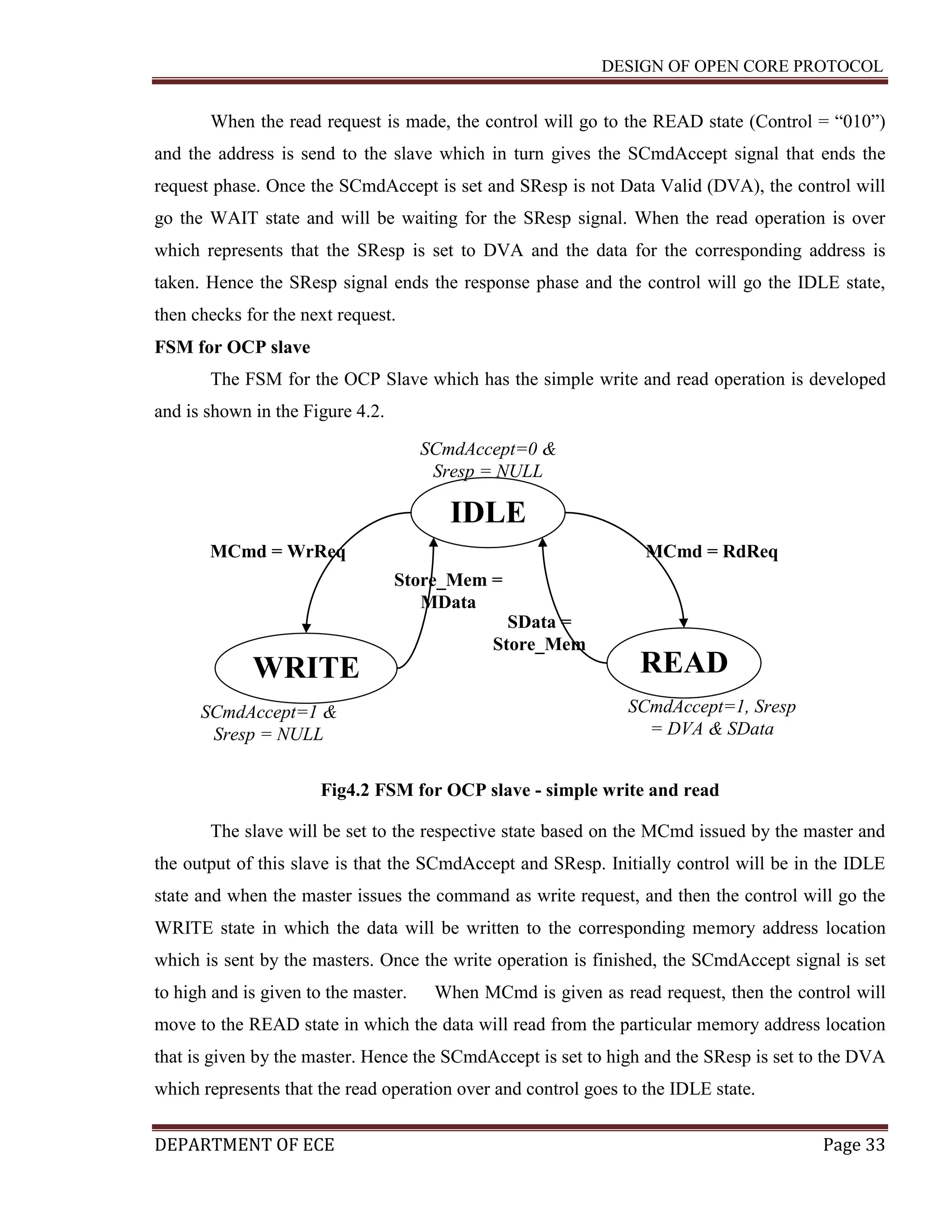 Design Of Open Core Protocol Ocp Docx Computer Networking Computing