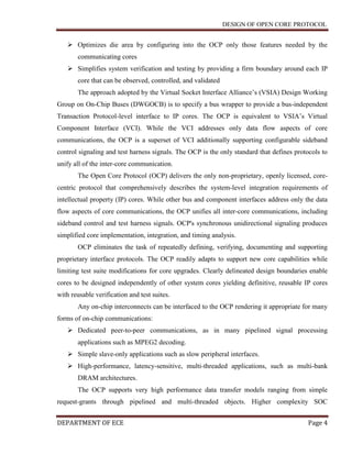 Design of open core protocol ocp | DOCX