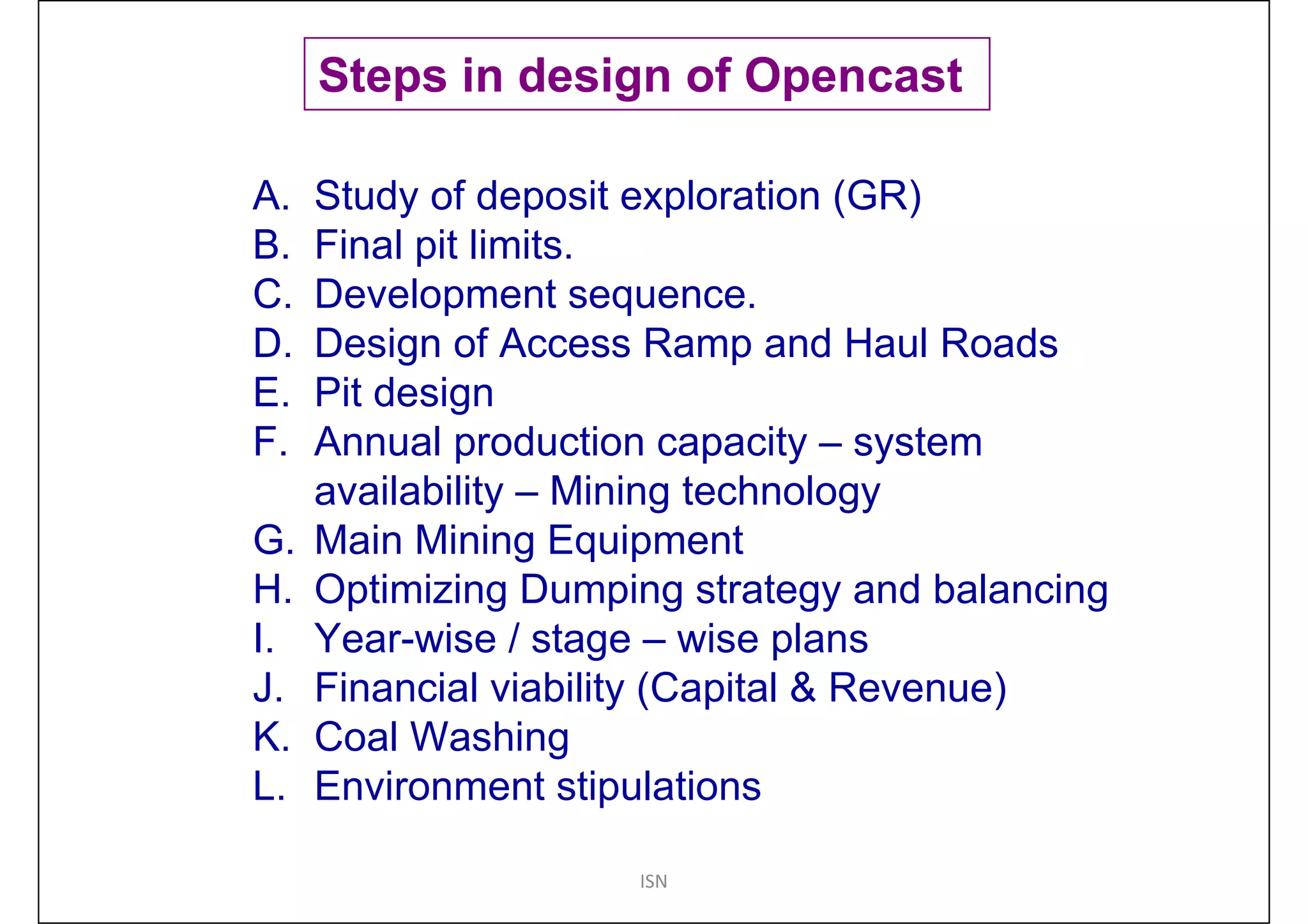 Design of openpit mining | PDF