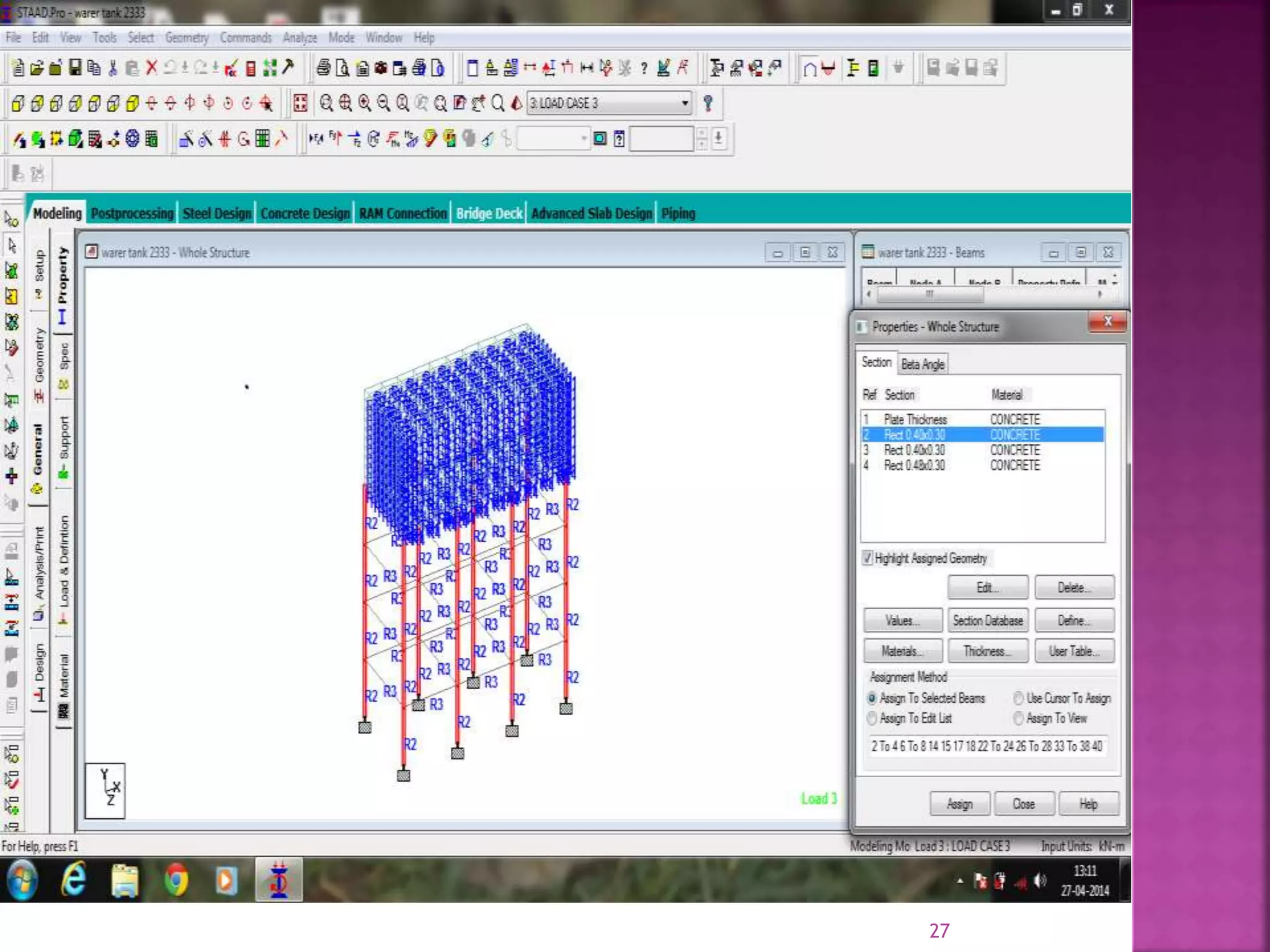Design of overhead RCC rectangular water tank | PPTX