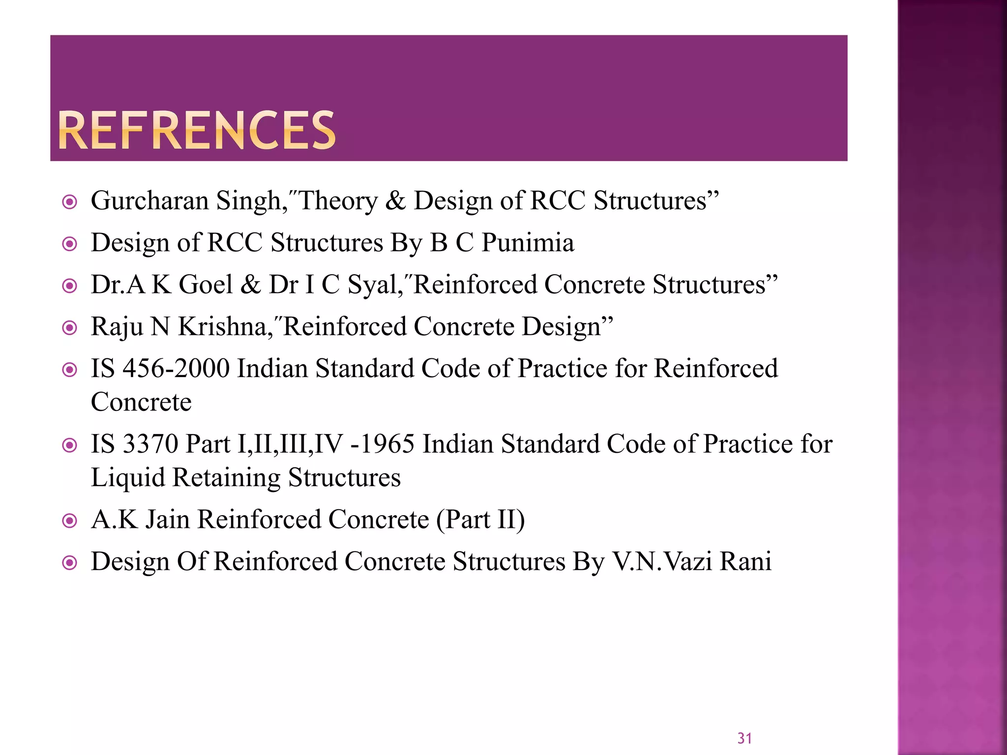 Design of overhead RCC rectangular water tank | PPTX