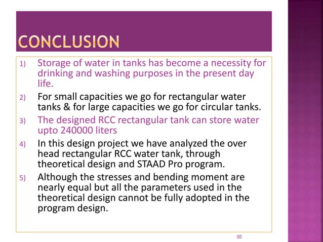 Design of overhead RCC rectangular water tank | PPTX | Civil ...