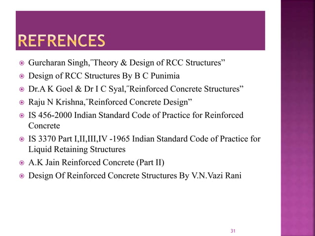 Design of overhead RCC rectangular water tank | PPTX | Civil ...