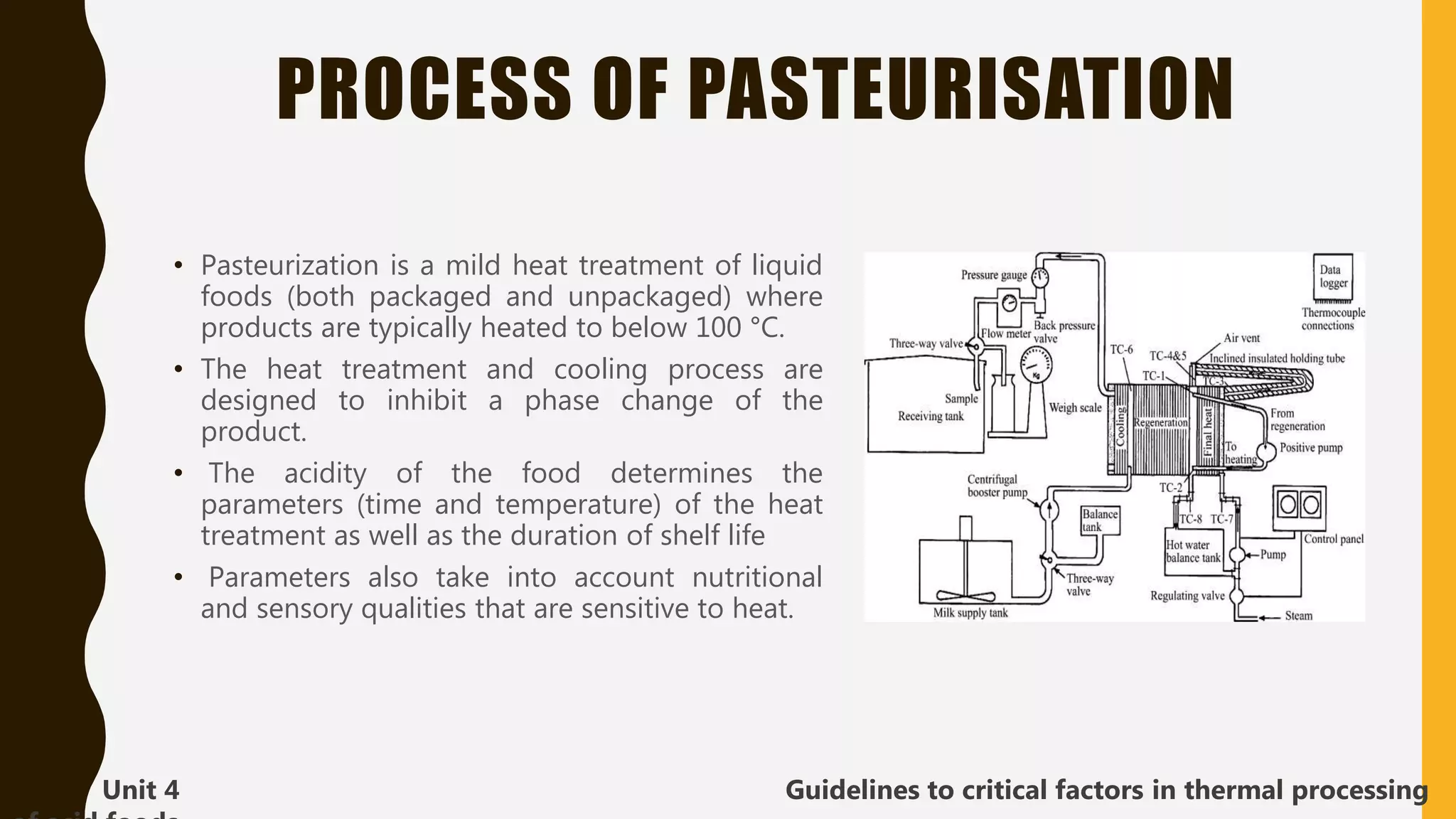 Design of pasteurization process | PPTX