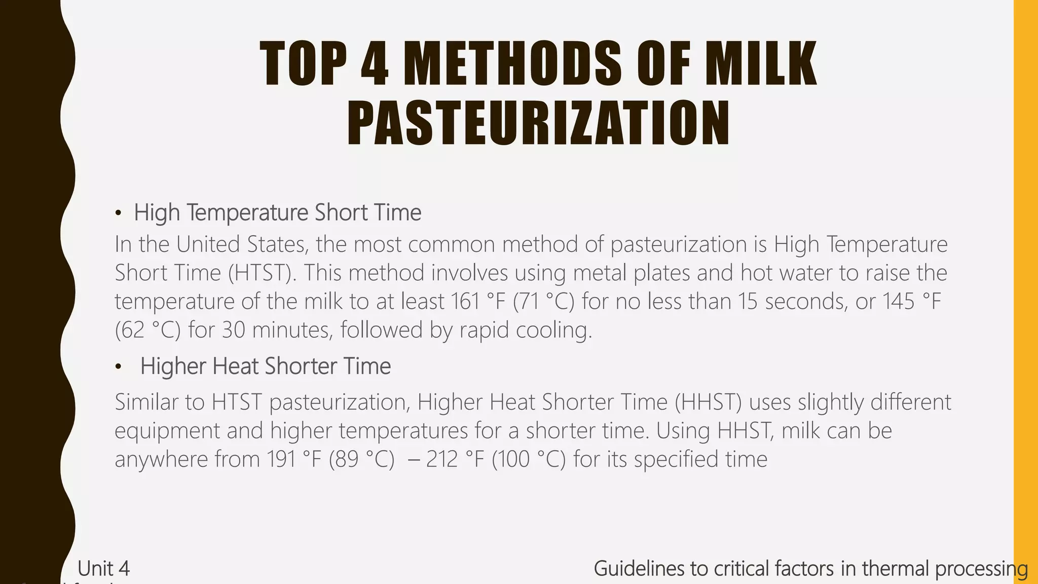 Design of pasteurization process | PPTX