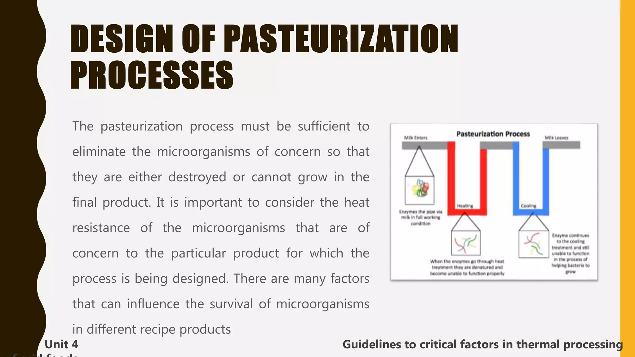 Design of pasteurization process | PPTX