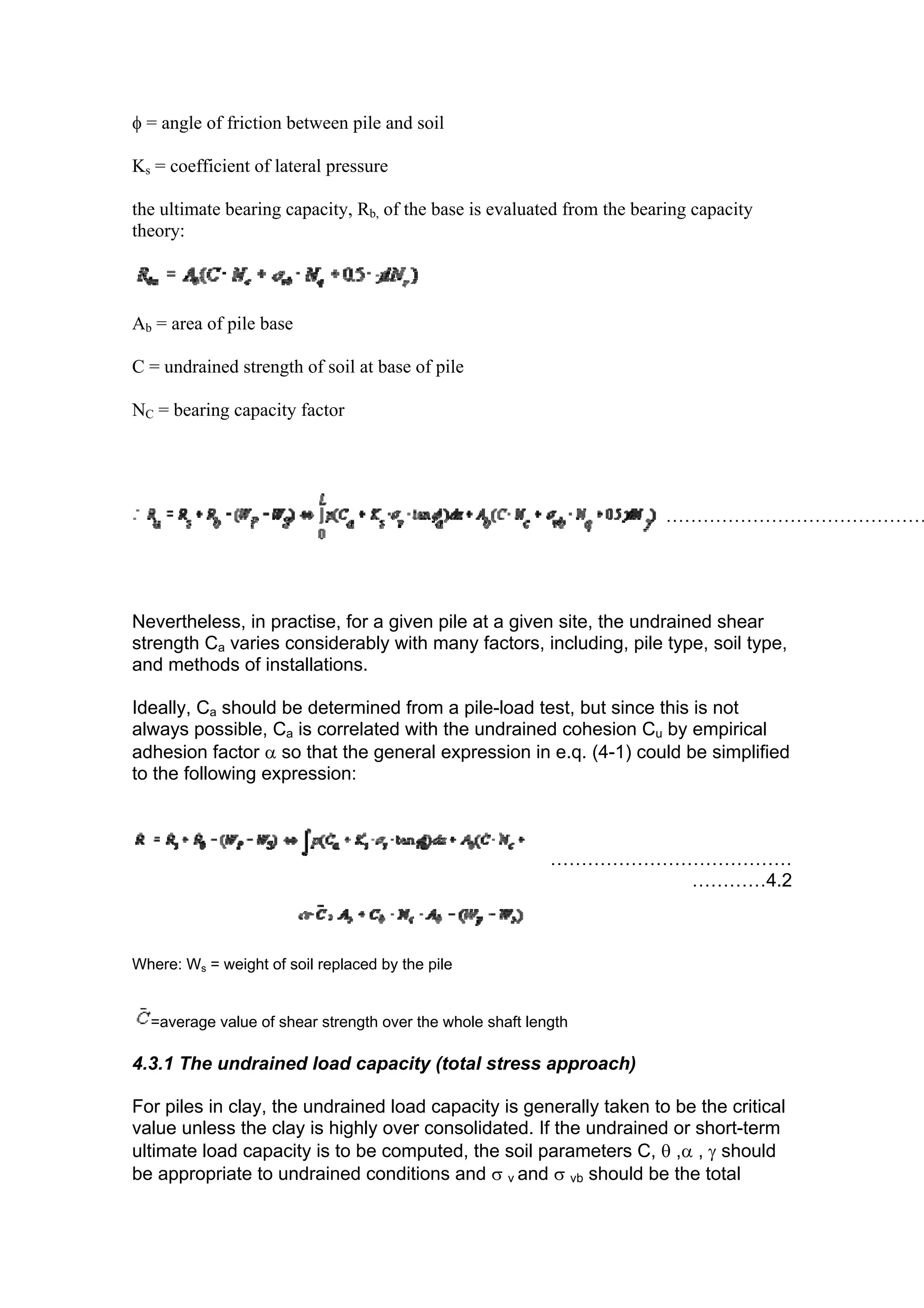 Design of pile foundation | PDF