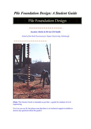Design of pile foundation | PDF