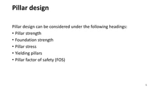 Design of Pillars in miningengineering .pdf