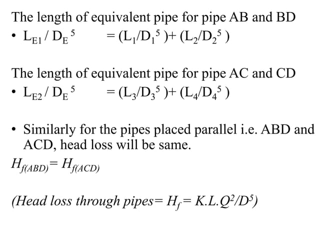 Design of pipe network | PPTX | Chemistry | Science