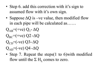 Design of pipe network | PPTX