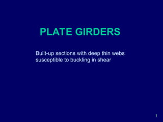 design of Plate Girders long-span floor girders in buildings.ppt