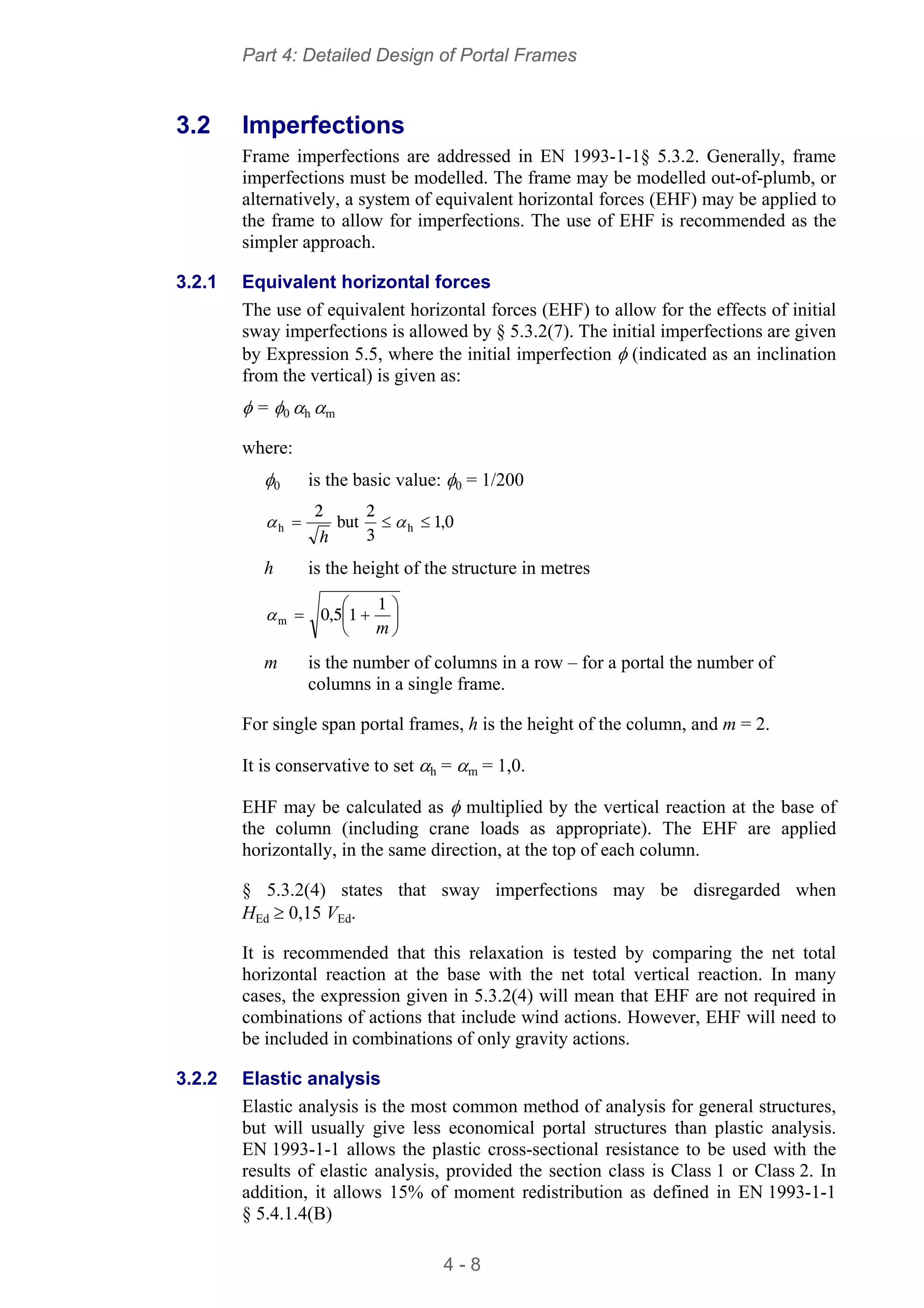 Design of portal frame structures | PDF