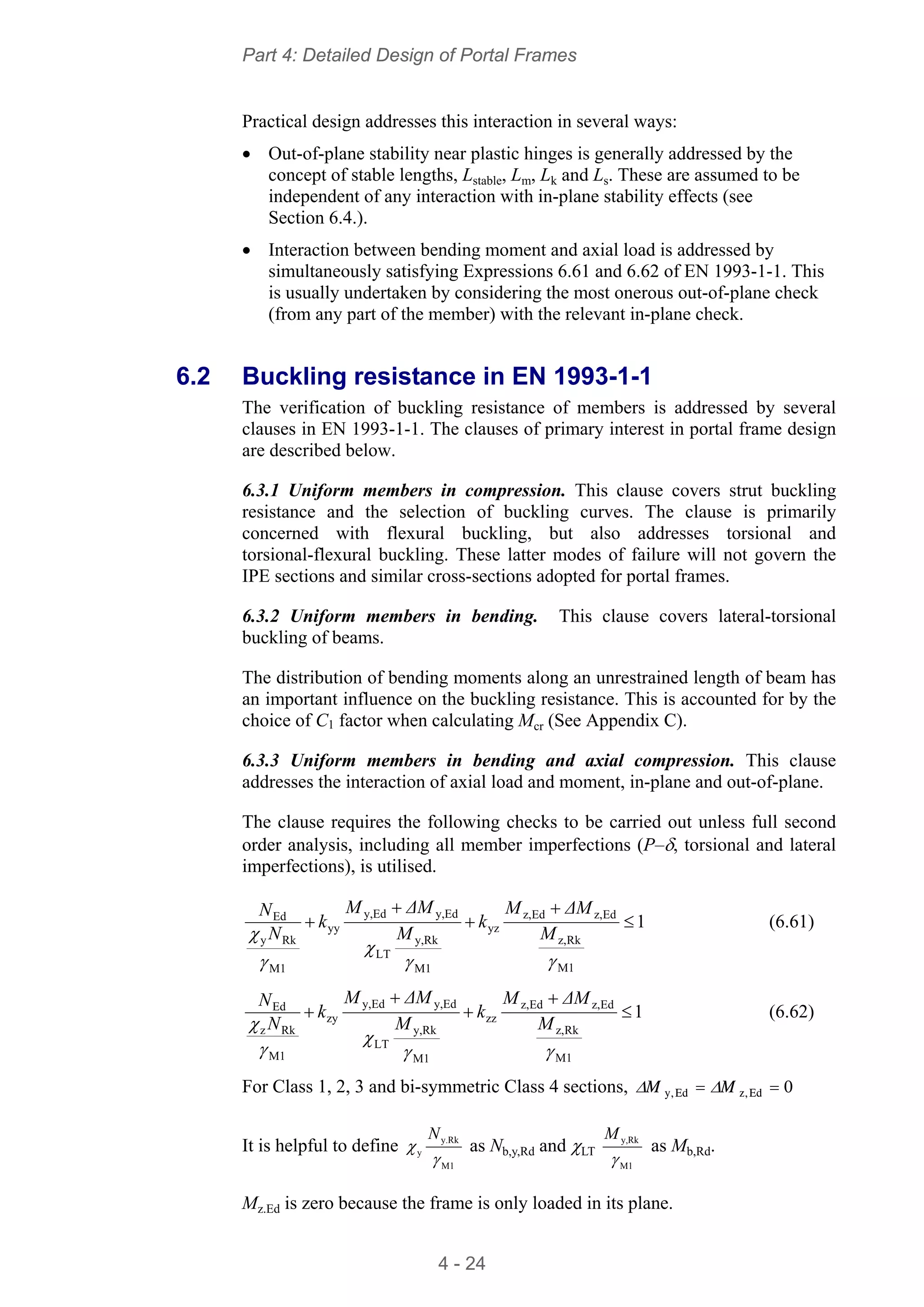 Design of portal frame structures | PDF