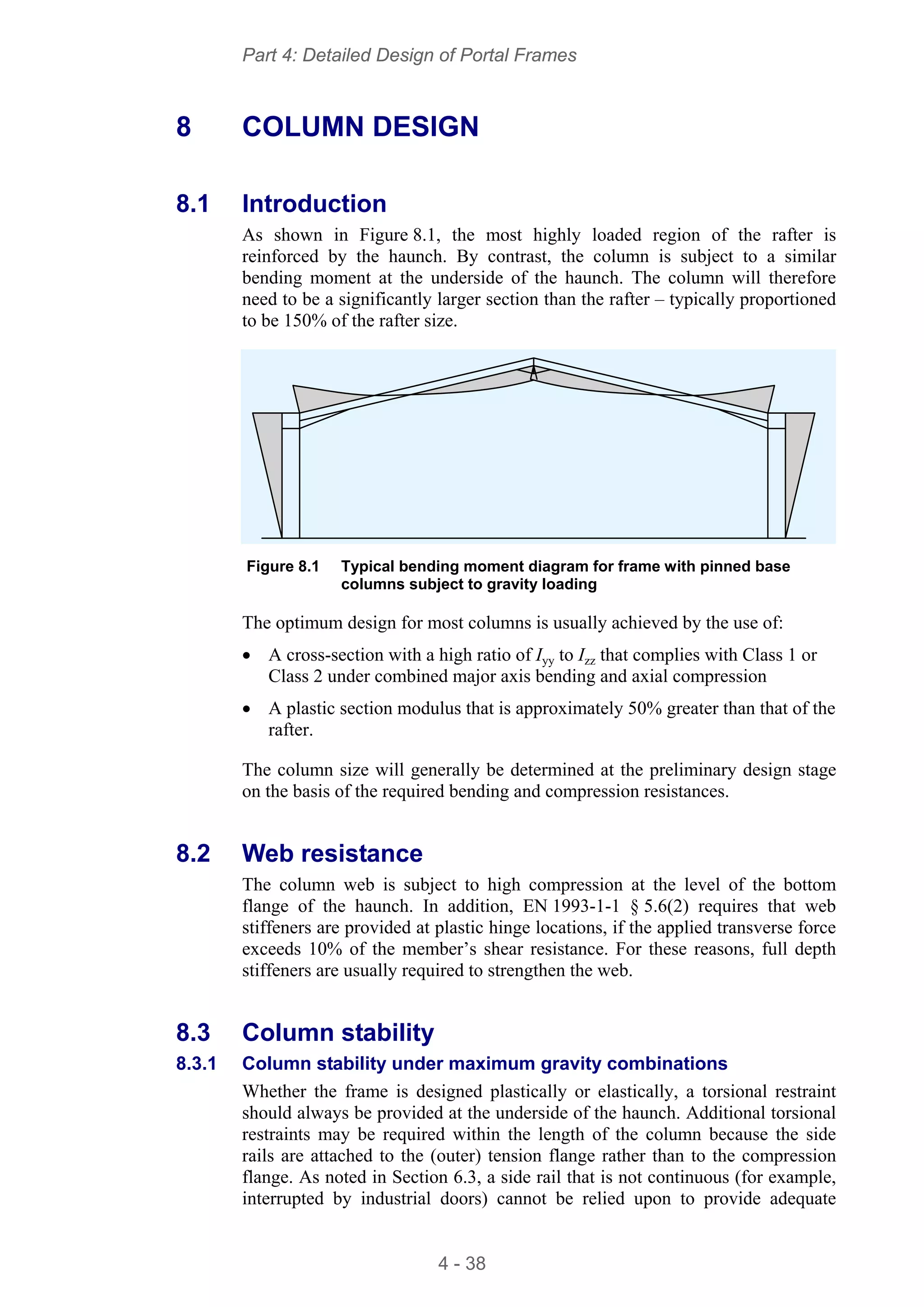 Design of portal frame structures | PDF