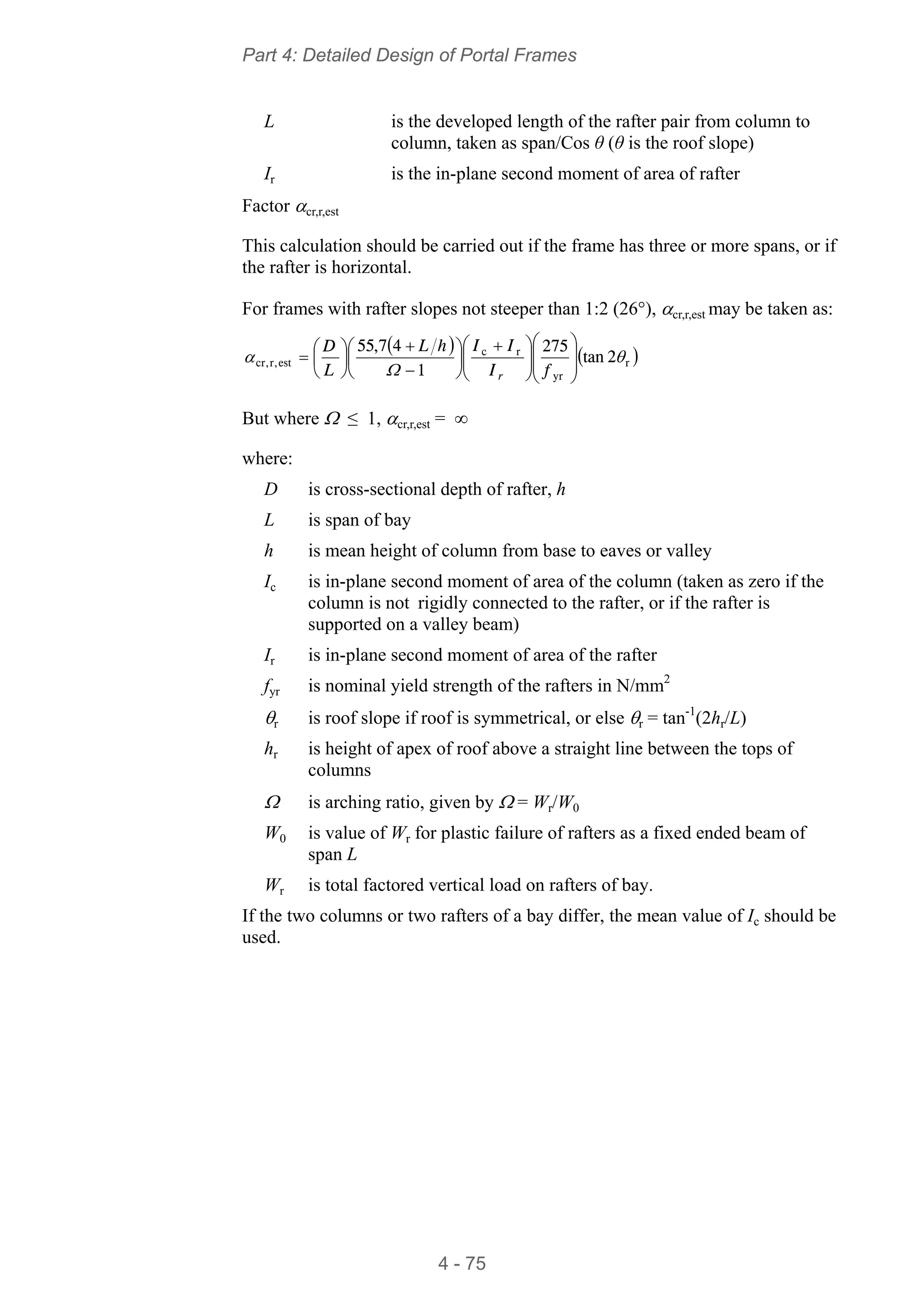 Design of portal frame structures | PDF