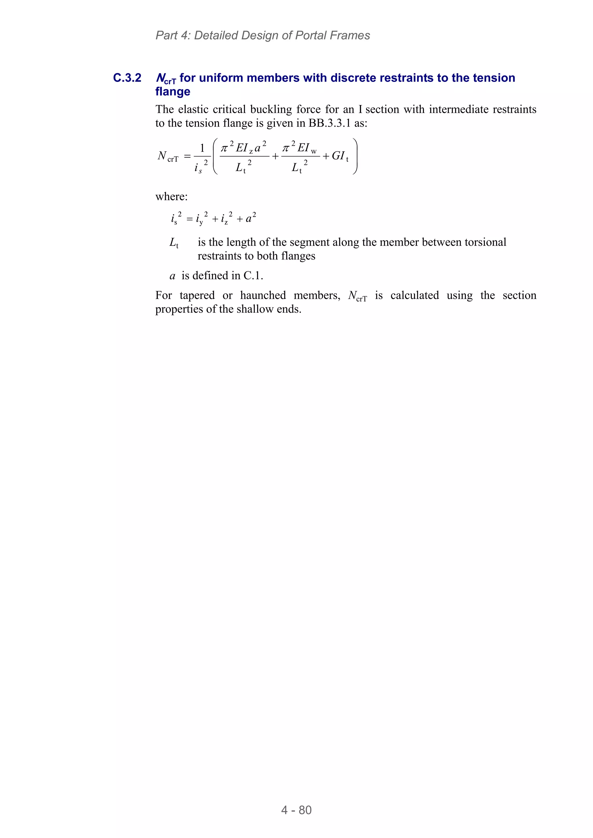 Design of portal frame structures | PDF
