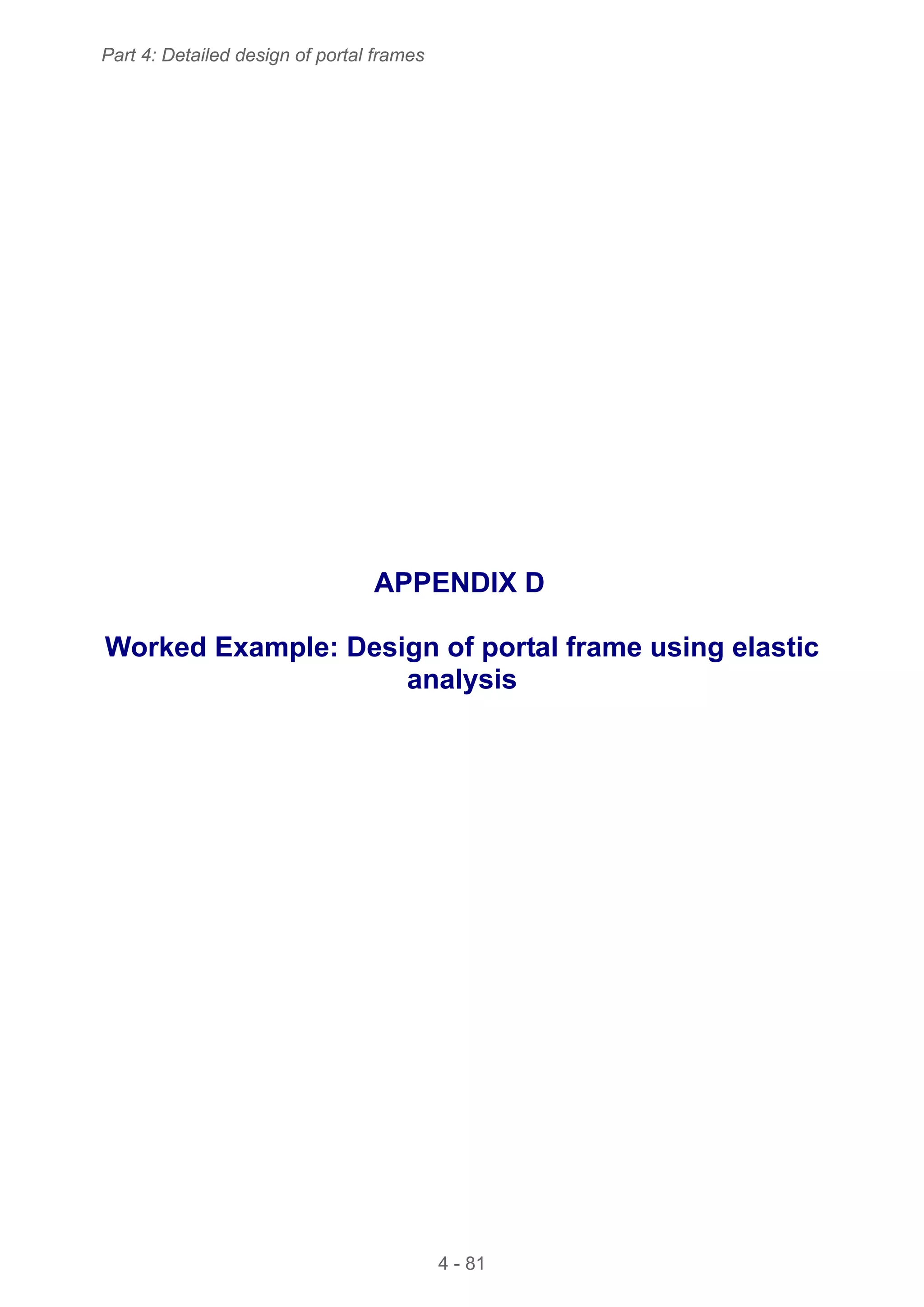 Design of portal frame structures | PDF