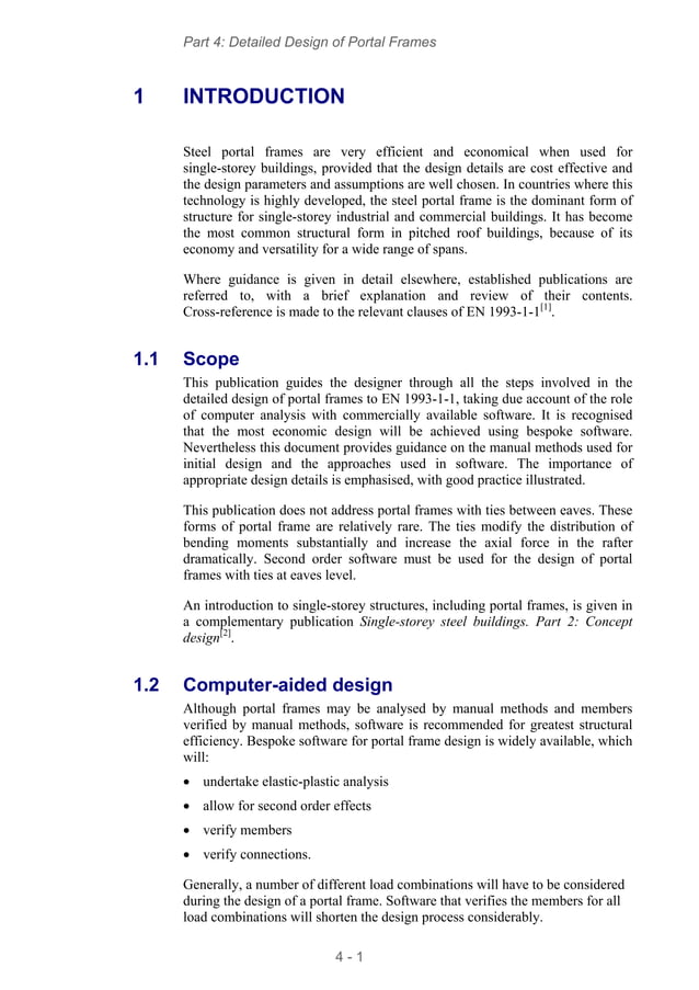 Design of portal frame structures | PDF