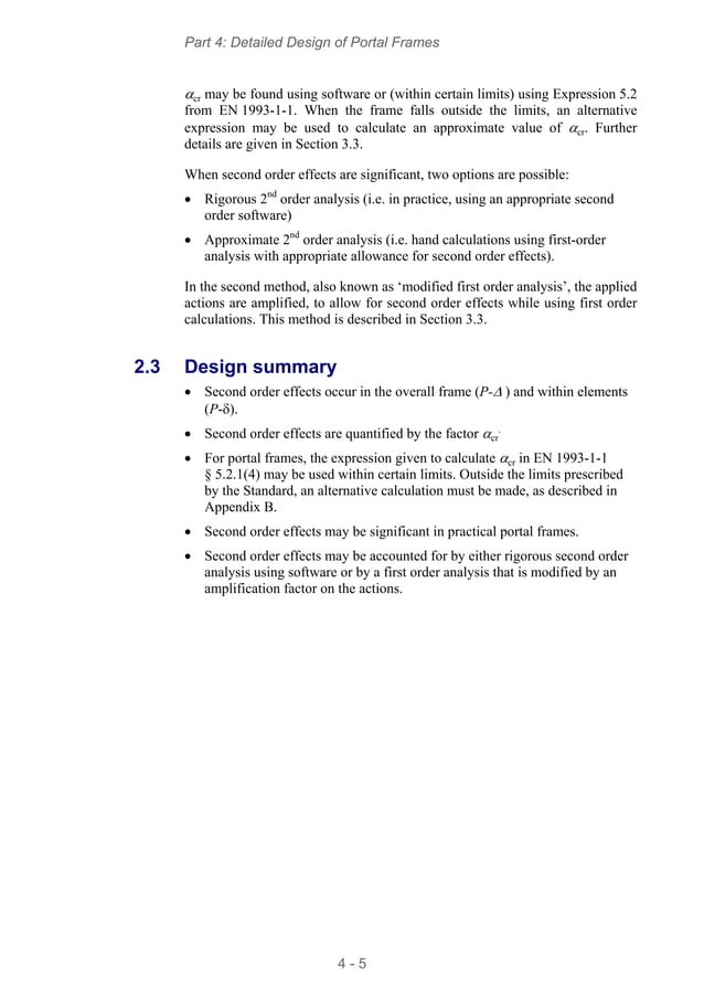 Design of portal frame structures | PDF