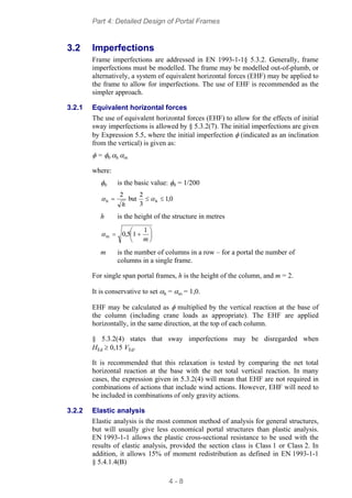 Design of portal frame structures | PDF