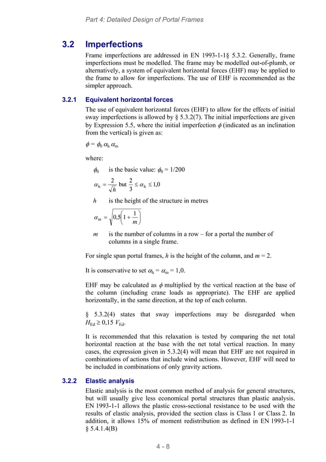 Design of portal frame structures | PDF