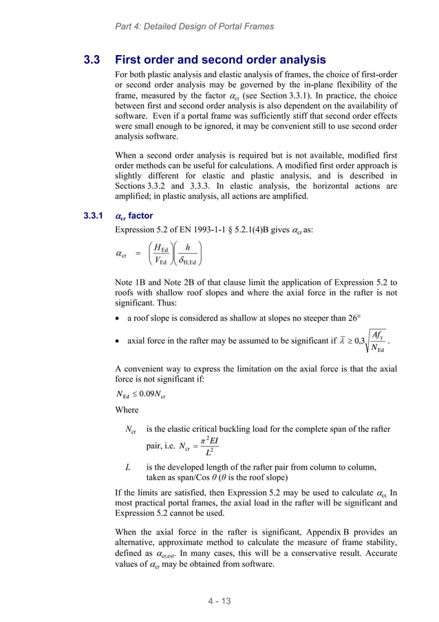 Design of portal frame structures | PDF