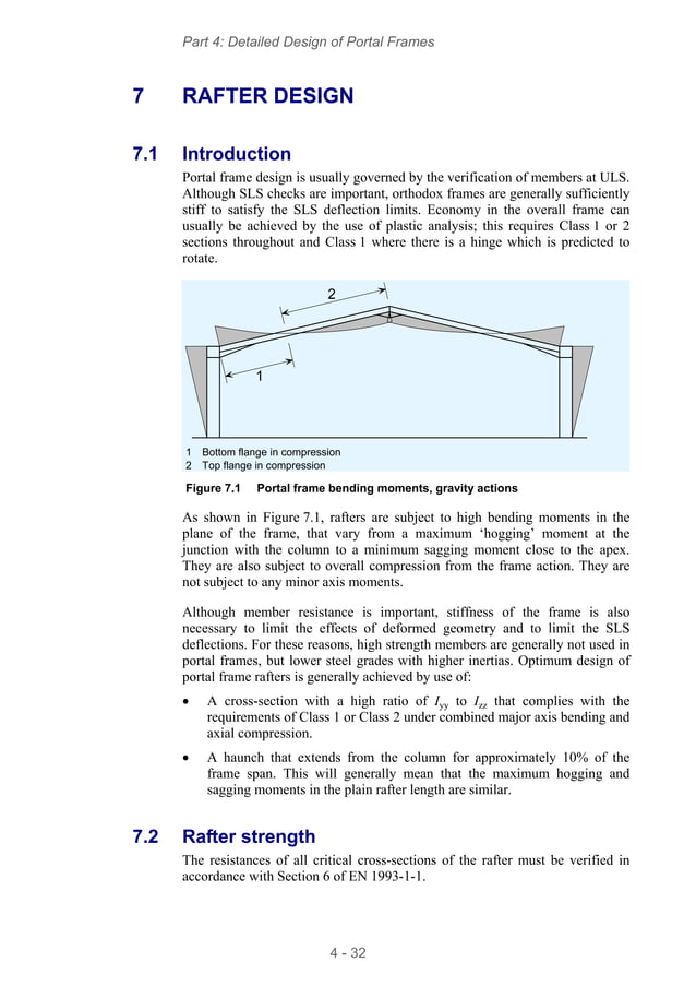 Design of portal frame structures | PDF