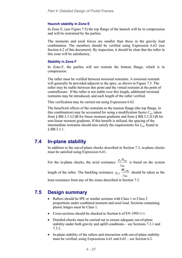 Design of portal frame structures | PDF