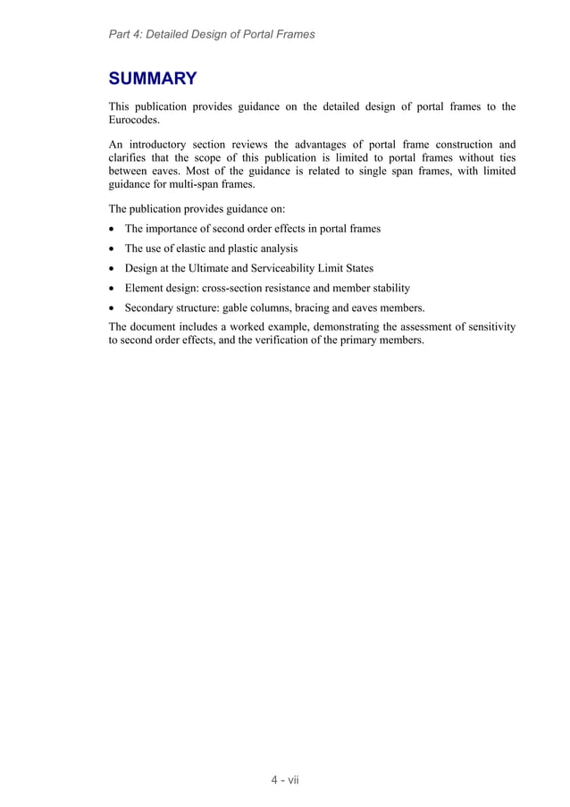 Design of portal frame structures | PDF
