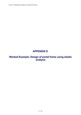 Design of portal frame structures | PDF
