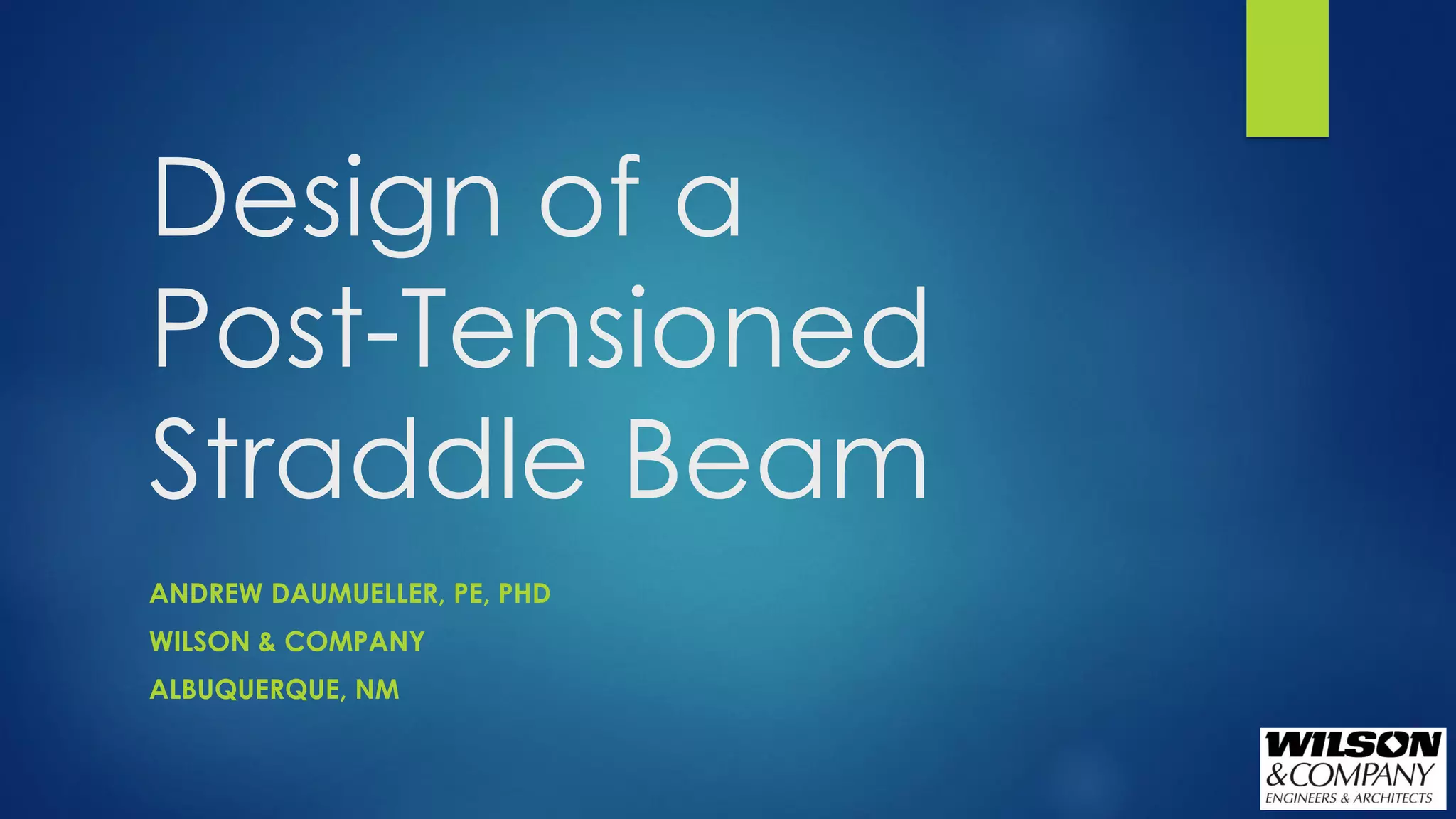 Design of post tensioned straddle beam for bridge support | PDF