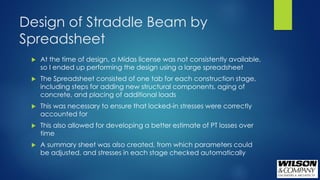 Design of post tensioned straddle beam for bridge support | PDF
