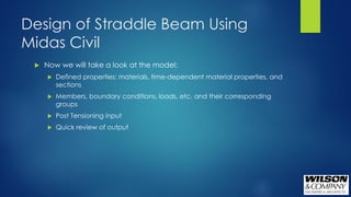 Design of post tensioned straddle beam for bridge support | PDF